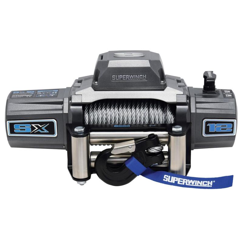 Superwinch 12000 LBS 12V DC 3/8in x 85ft Wire Rope SX 12000 Winch - Gr